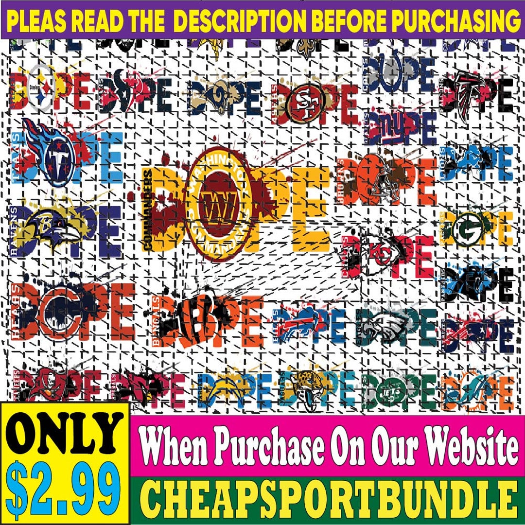 Bundle 32 Files DOPE With NF-L Teams Bundle Svg, Dope Svg, NF-L Team ...