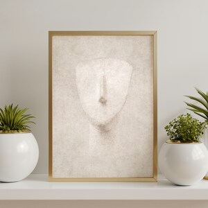 Cycladic Art, Greek Wall Art, Minimal Wall Art, Beige Wall Art, Ancient ...