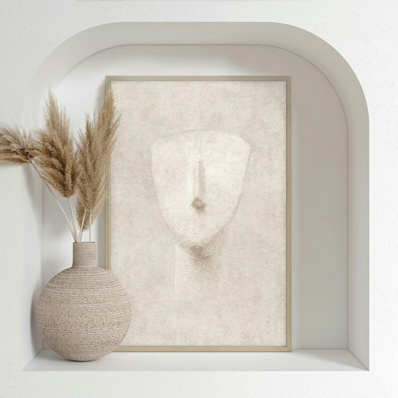 Cycladic Art, Greek Wall Art, Minimal Wall Art, Beige Wall Art, Ancient ...