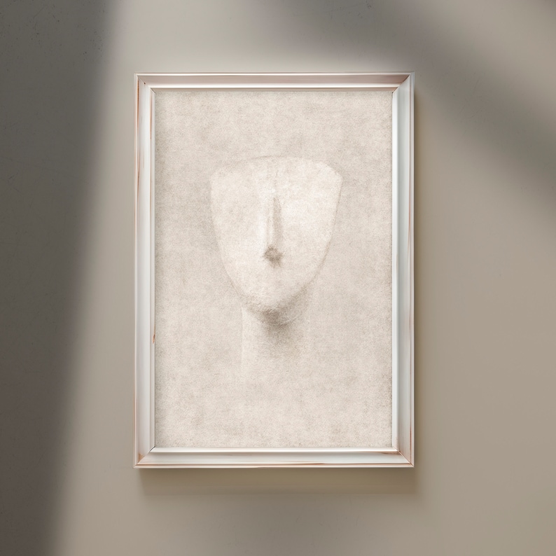 Cycladic Art, Greek Wall Art, Minimal Wall Art, Beige Wall Art, Ancient ...