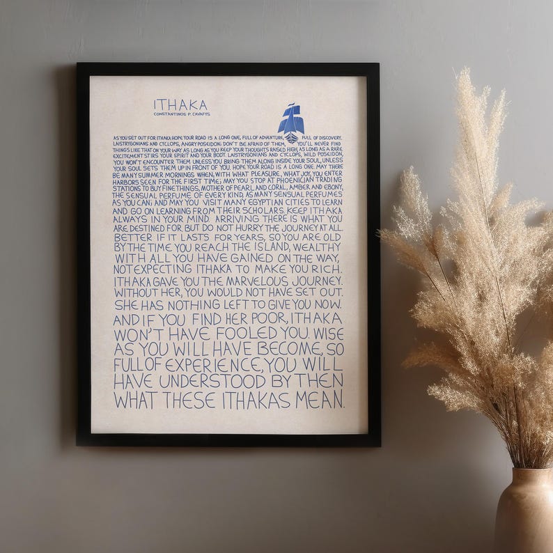 Ithaka Poem by Constantinos P. Cavafys | Printable Wall Art ...