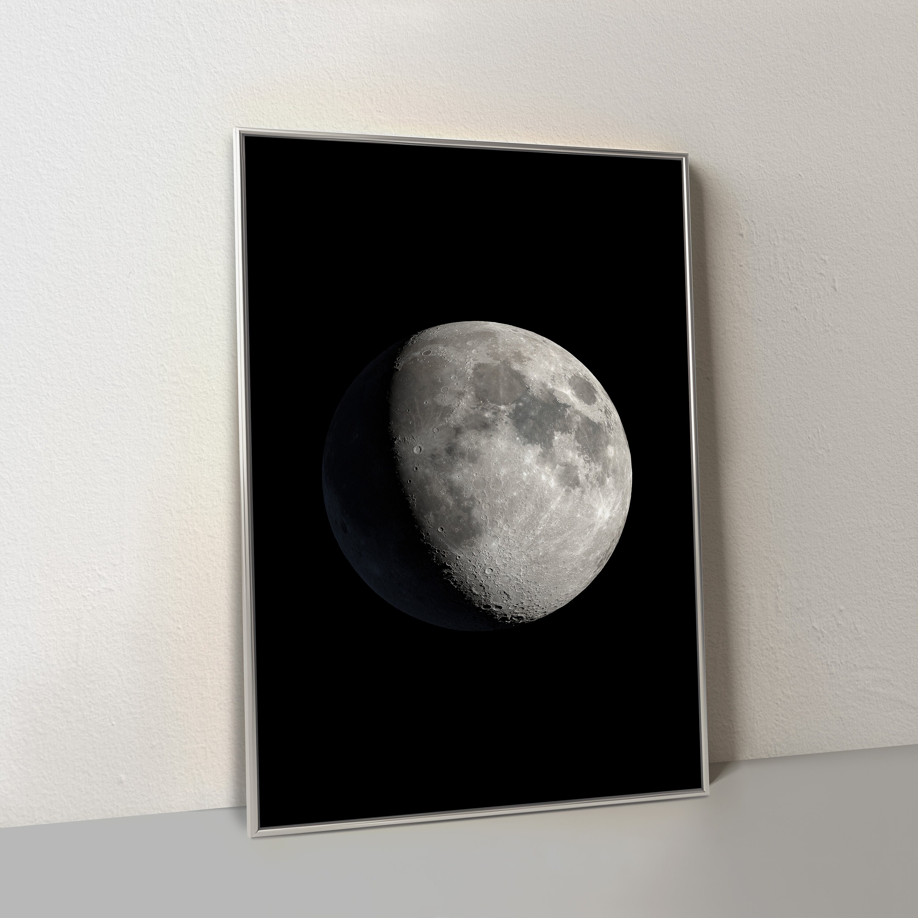 Waxing Gibbous Moon Phase, Lunar Phase Print, Printable Moon Wall Art ...