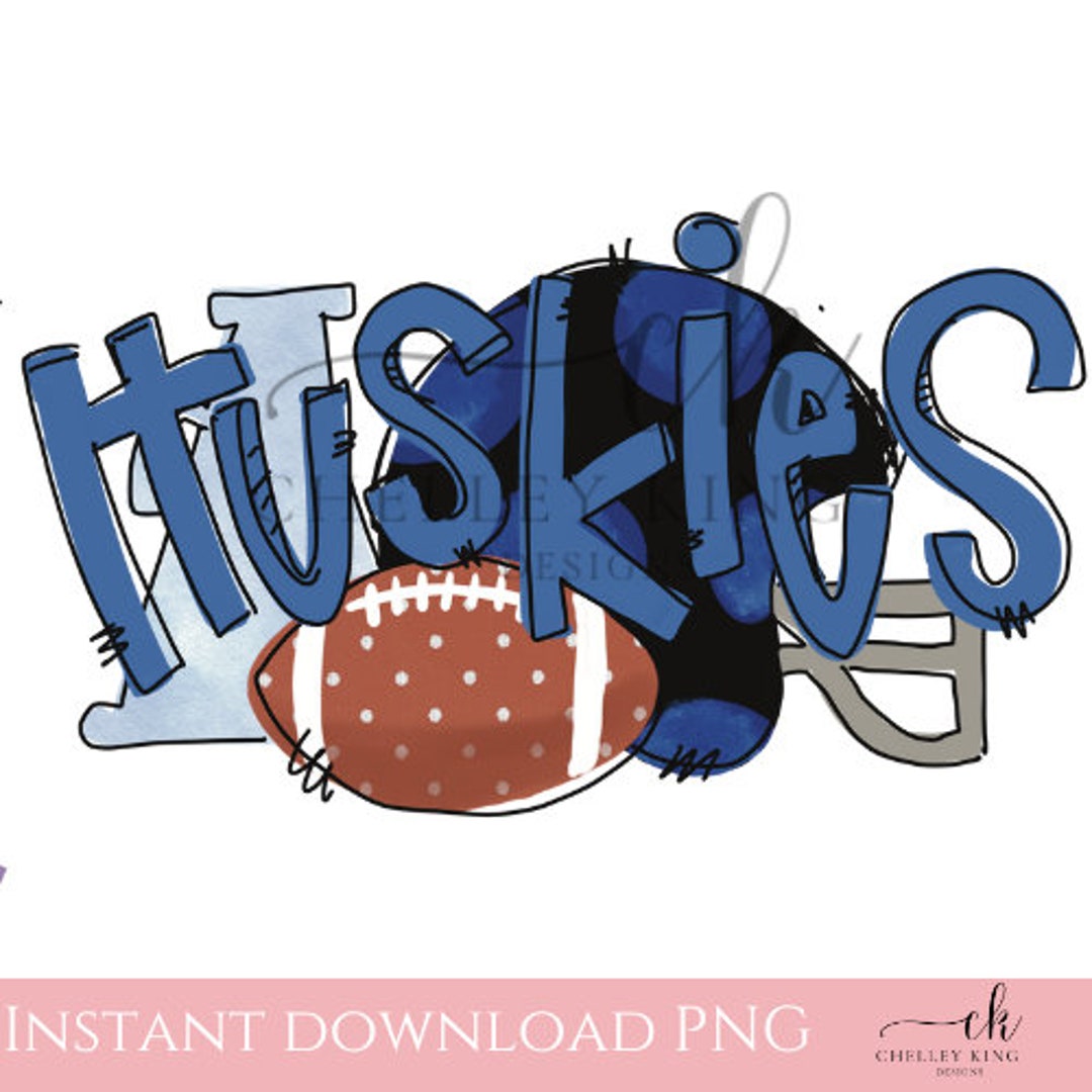 Huskies Mascot Football Cheer Digital PNG for Print Wall Art Mug Shirt ...
