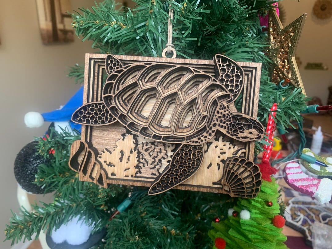 Sea Turtle Christmas Ornament | Beautiful Sea Turtle Ornament | Ocean ...