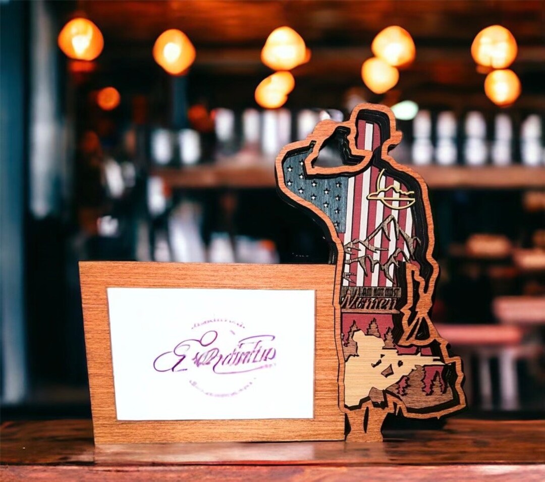 Proud Female Veteran Multi-layered With Picture Frame, Woman Veteran ...