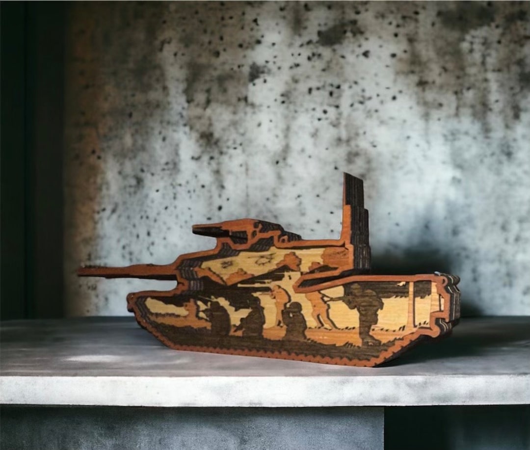 Military Tank, Multi-layered Carved Wood, Veteran Decor, Military Decor ...