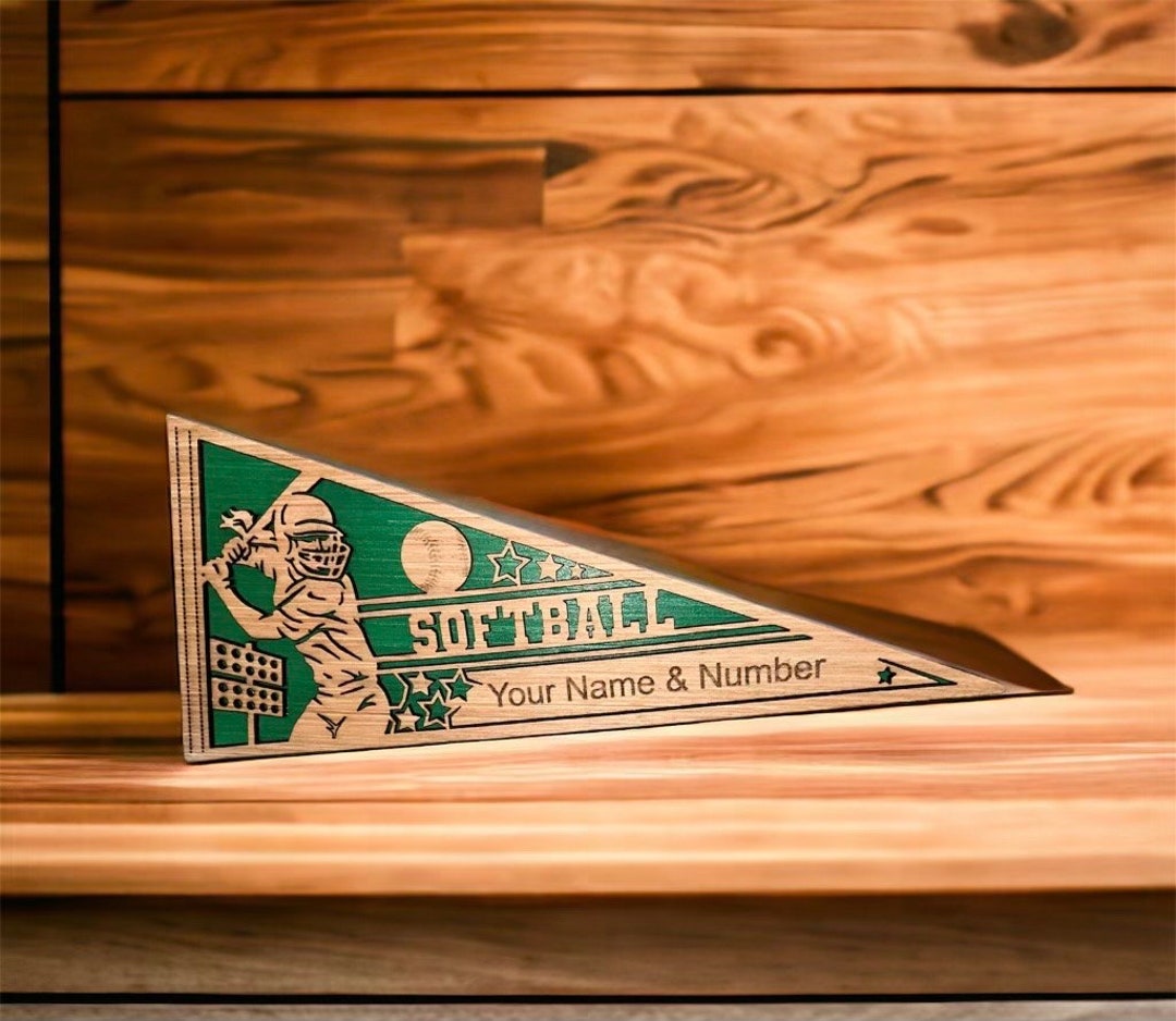 Customizable Softball Wall Decor| Softball Customizable Pennats | Gifts ...
