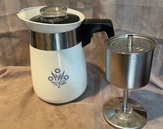 Vintage 1960's Brand New Never Used Corning Ware Blue Cornflower 6 Cup ...