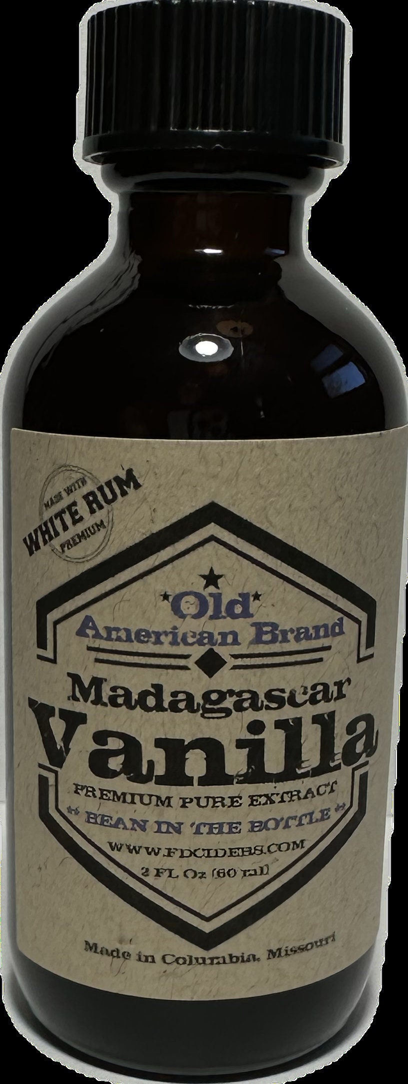 Pure Madagascar Rum Vanilla Extracted With 100 Proof White Rum, 2 Ounce ...
