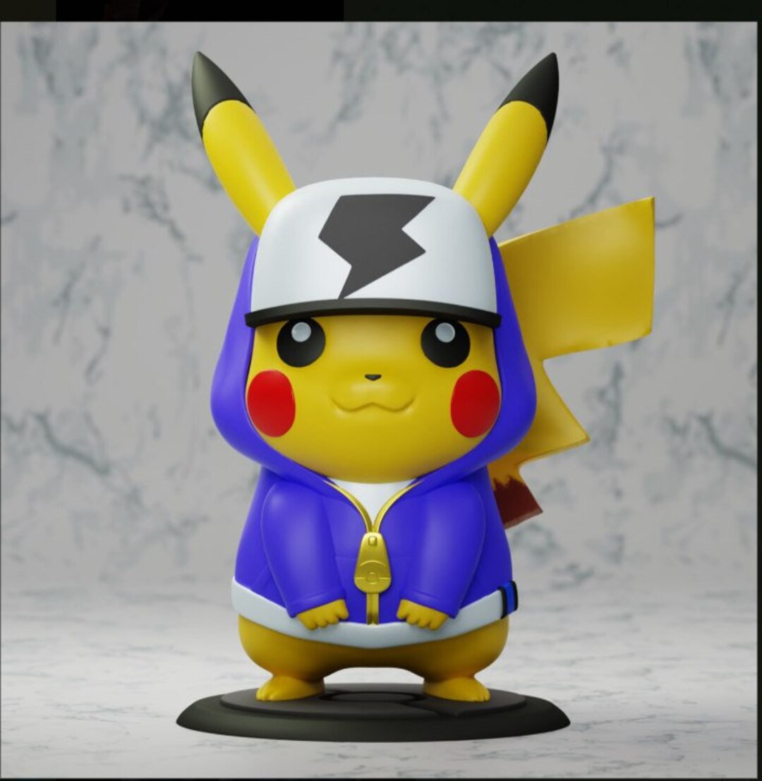 3D Printable Hip-hop Pikachu Statue Electric Grooves and Cool Moves - Etsy