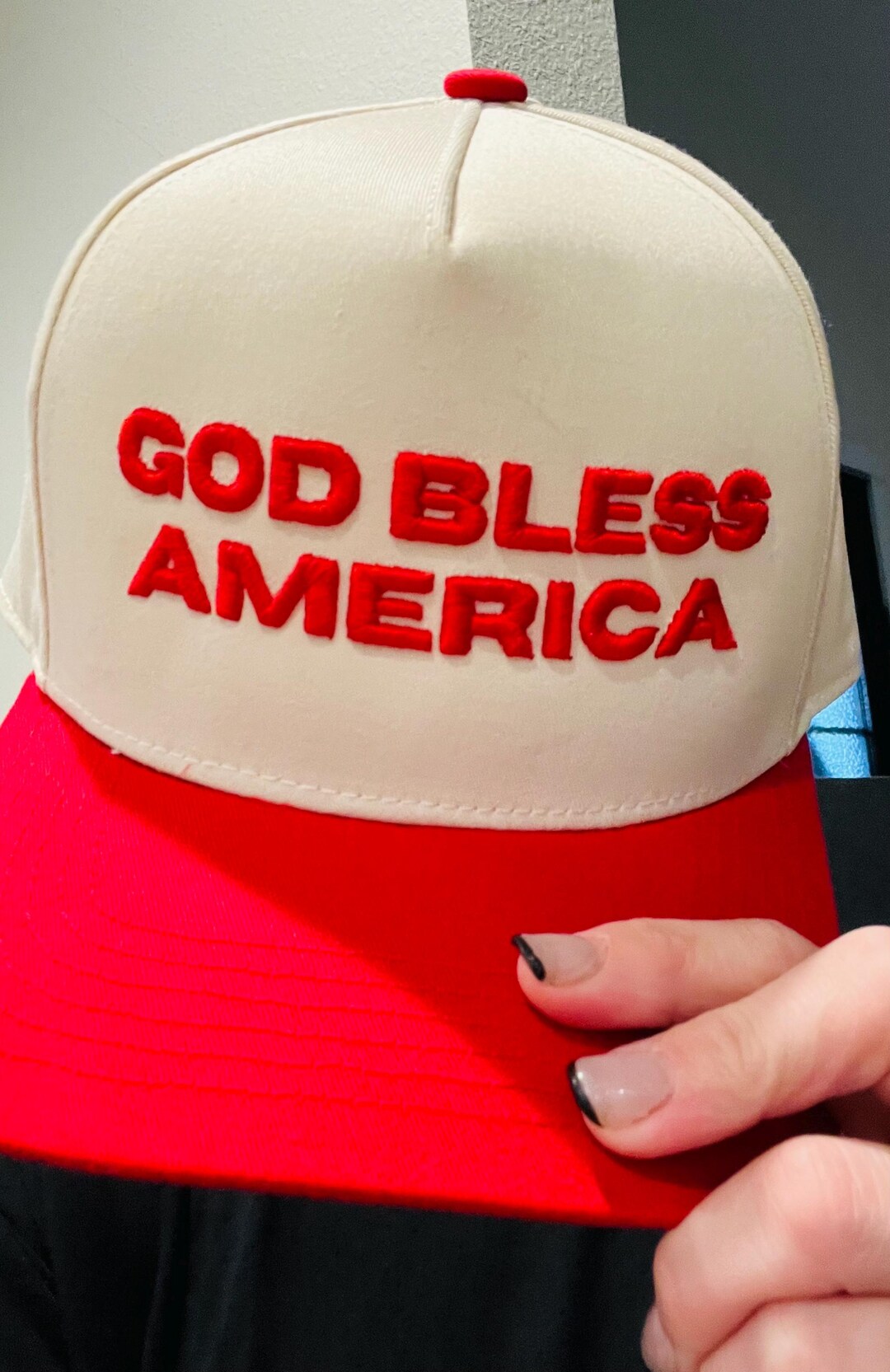 GOD BLESS AMERICA Trucker Hat - Etsy