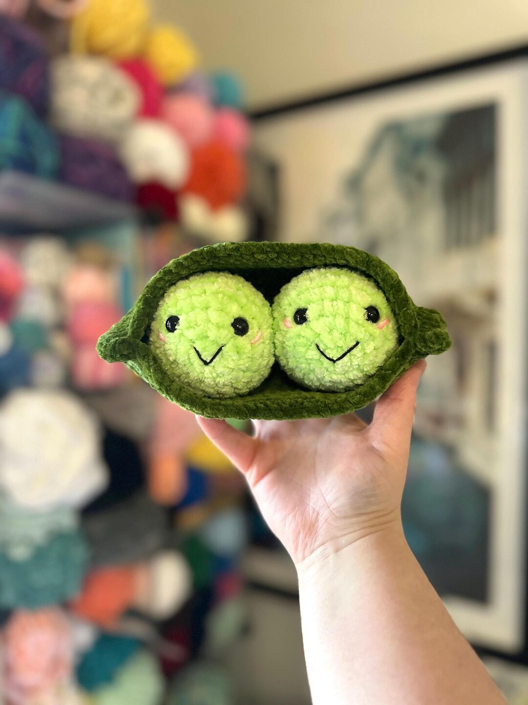 Crochet Peas in a Pod Amigurumi Plush Toy - Etsy