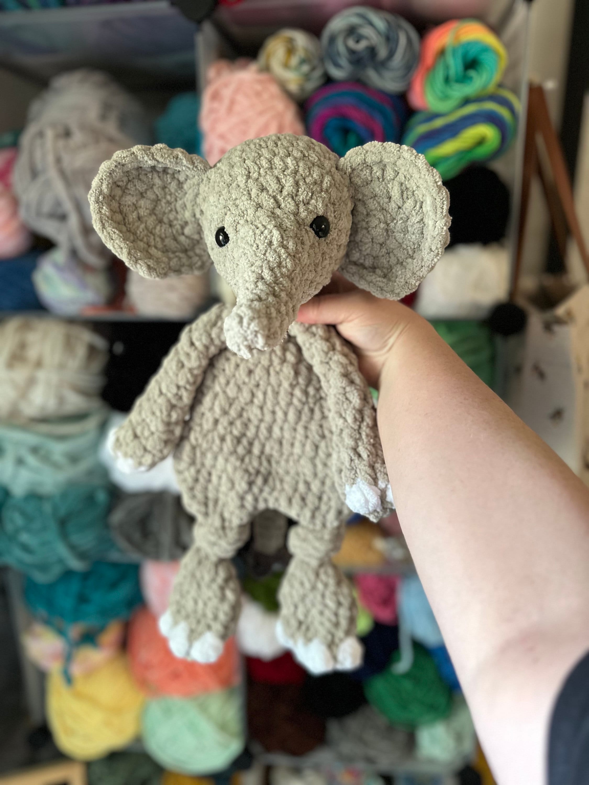Crochet Elephant Snuggler/ Lovey Plush Toy - Etsy