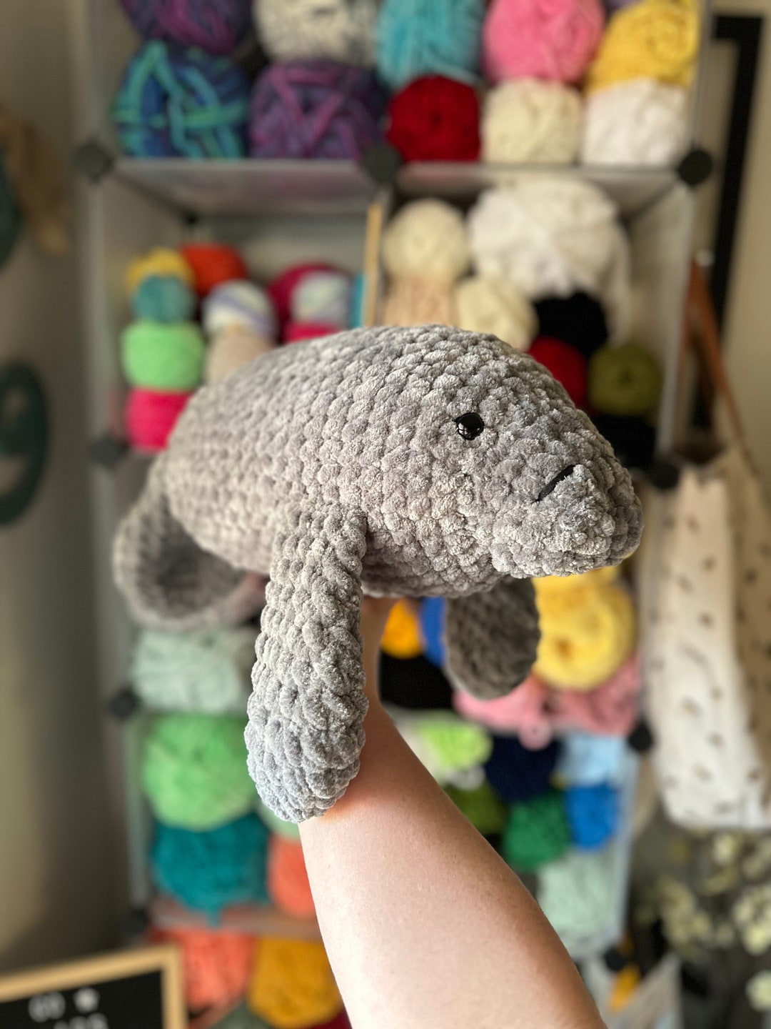 Crochet Jumbo Manatee Amigurumi Plush Toy - Etsy