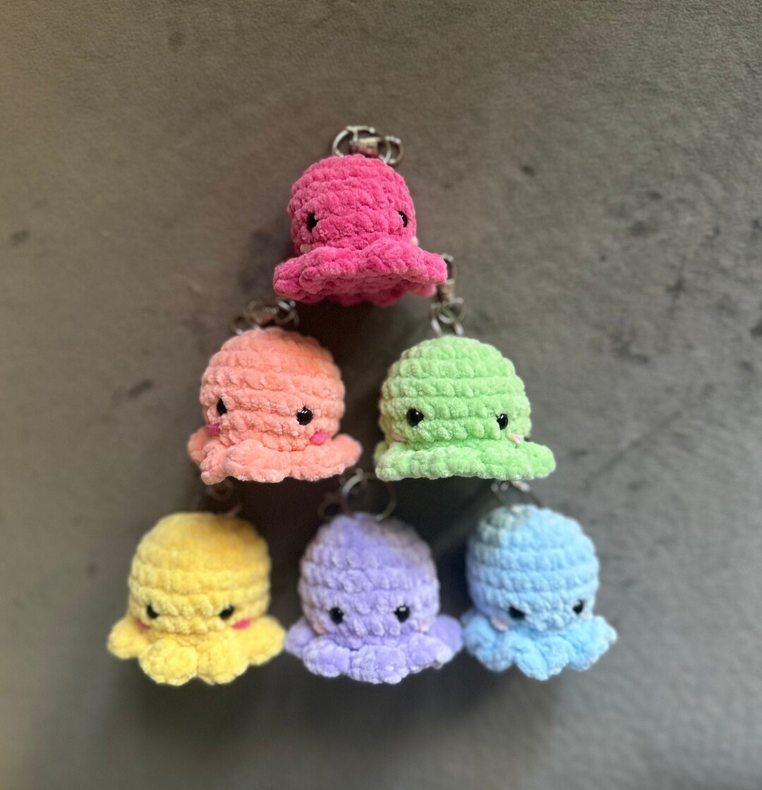 Crochet Octopus Keychains Amigurumi Plush Toy - Etsy