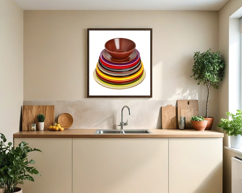 Printable Image of Ceramic Tableware Kitchen Art. Kitchen Poster ...