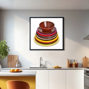 Printable Image of Ceramic Tableware Kitchen Art. Kitchen Poster ...