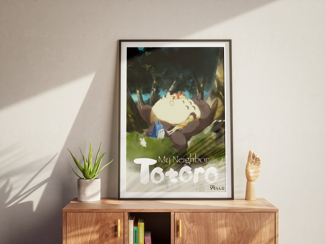 Watercolor Totoro Poster Handmade Studio Ghibli Wall Art in A3, A4, or ...