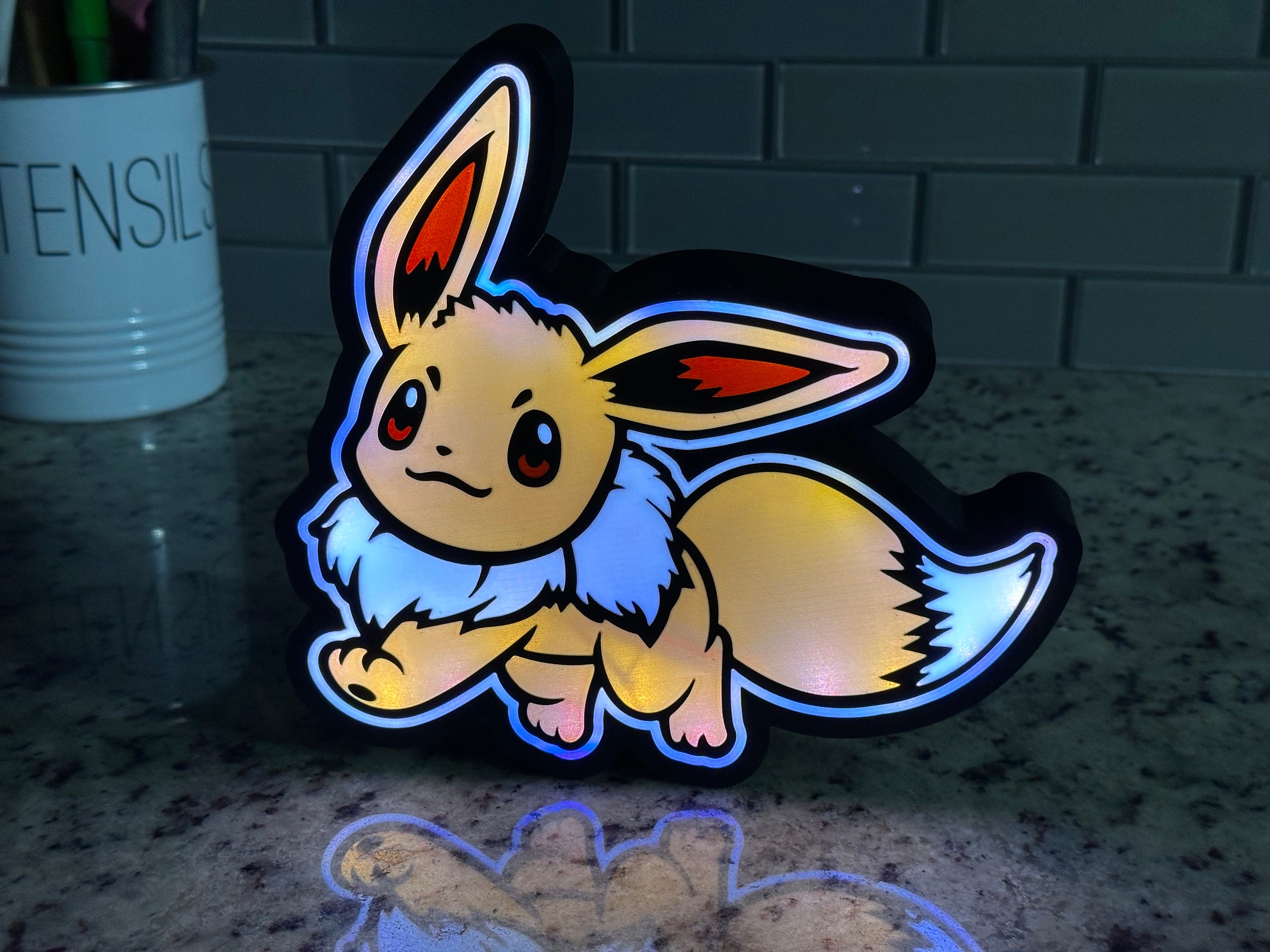 Eevee Inspired, Pokémon Led Light Box - Etsy
