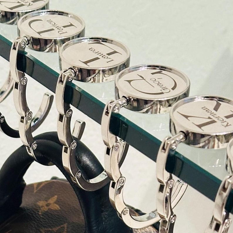 Custom Engraved Bag Hook: Stainless Steel Folding Handbag Hanger - Etsy