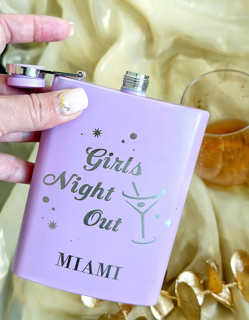 Hip Flask for Girls Night Out,bachelorette Party Gift,pocket Flask for ...