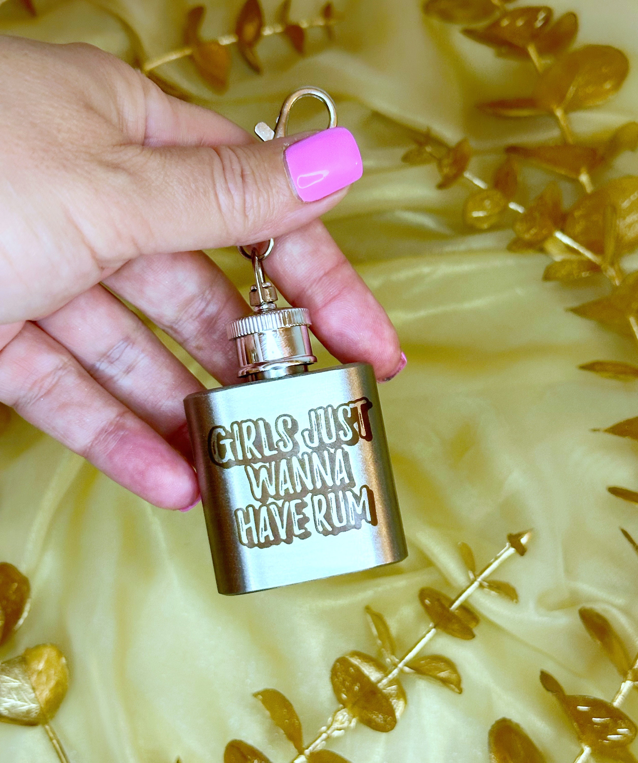 Personalized Mini Flask Keychain: Bachelorette Party Gift, Laser ...