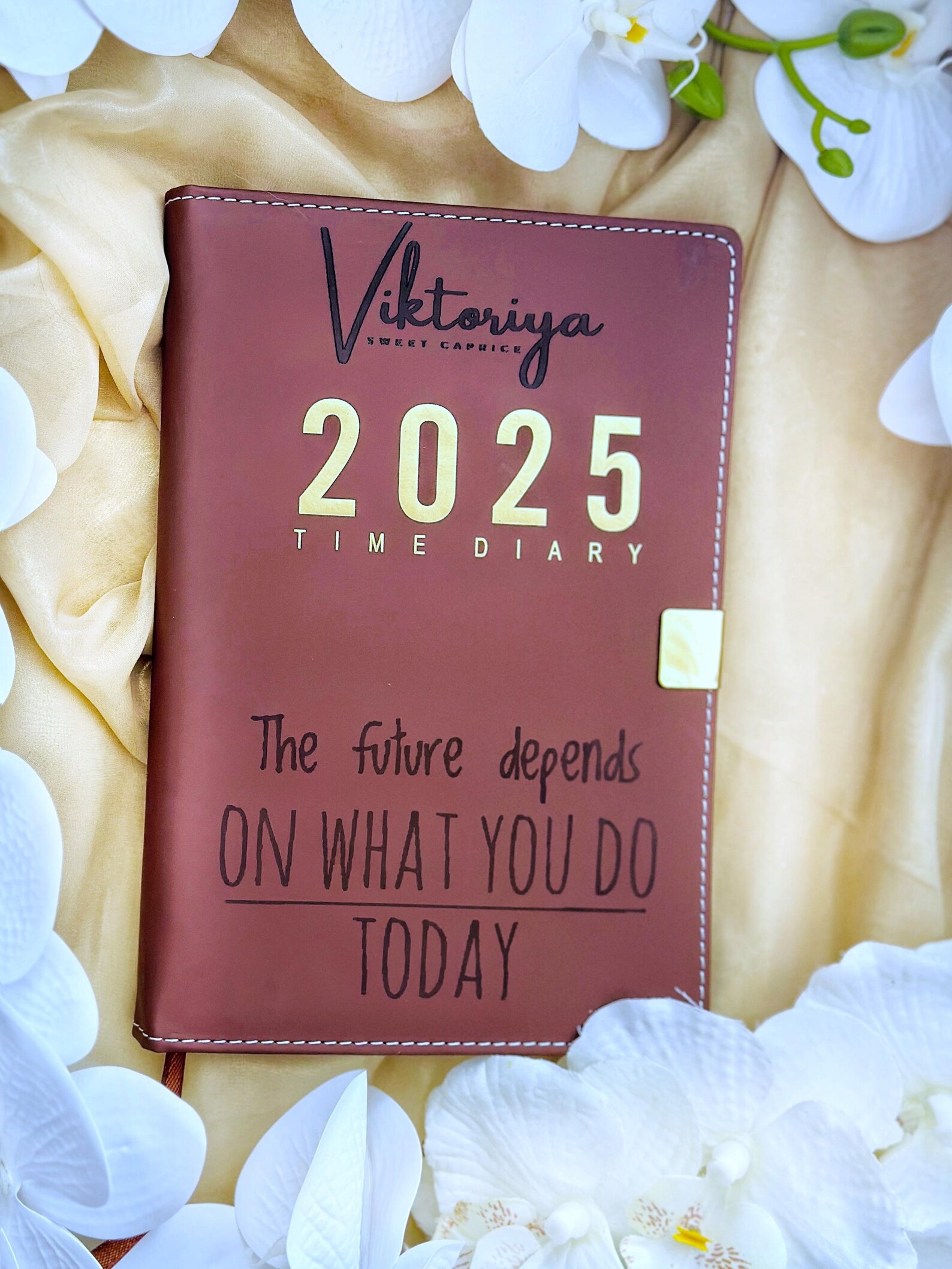 Personalized 2025 Faux Leather Journal: Custom Engraved Day Planner - Etsy