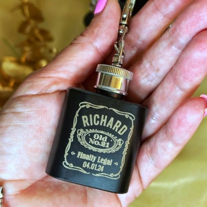 Personalized Mini Flask Keychain With Laser Engraving, Bachelor Party ...