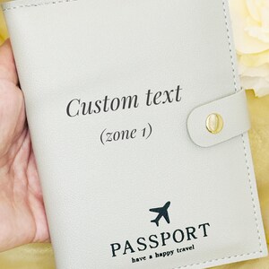 Personalized Faux Leather Passport Holder: Engraved Travel Wallet - Etsy
