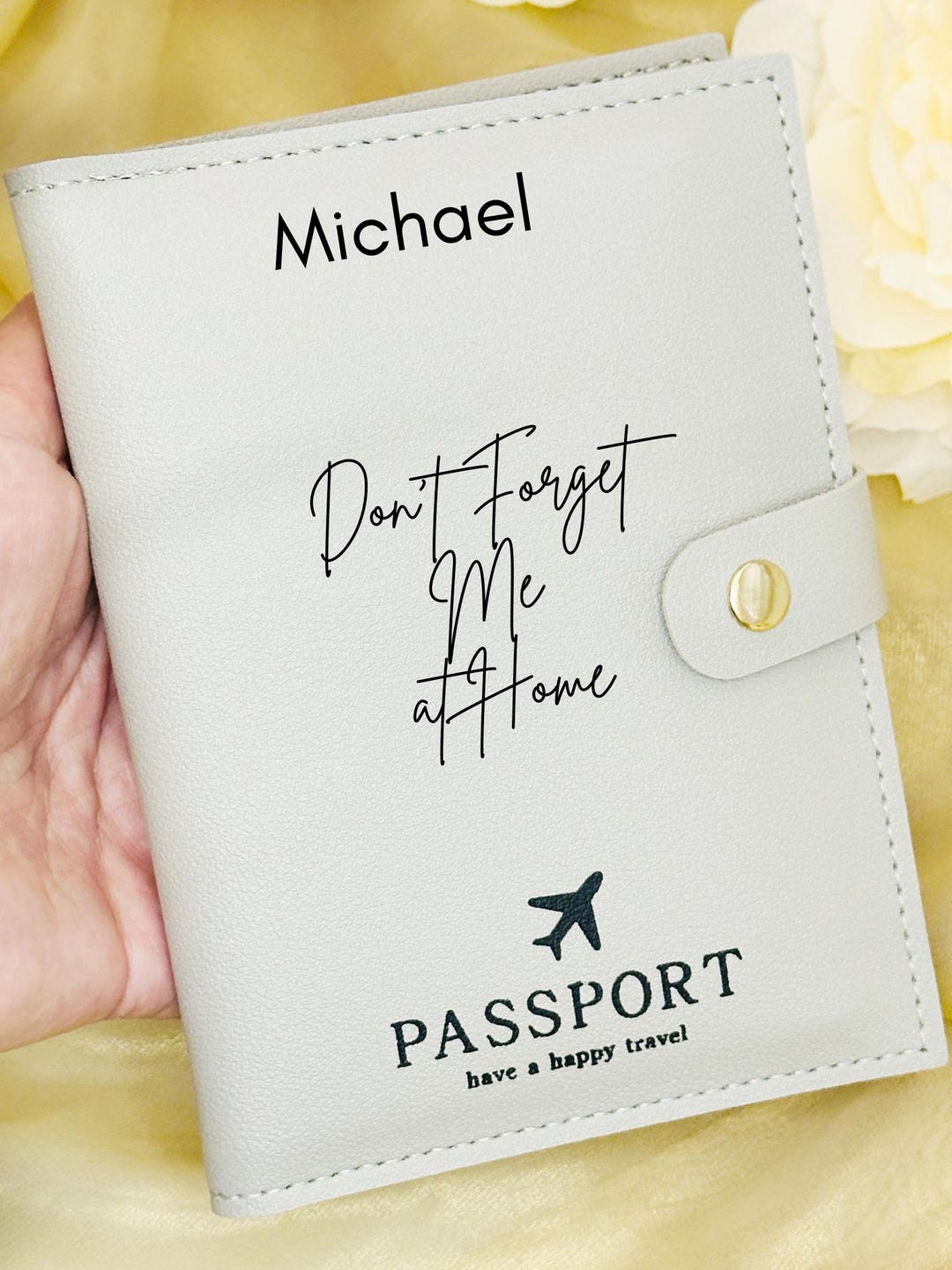 Personalized Faux Leather Passport Holder: Engraved Travel Wallet - Etsy