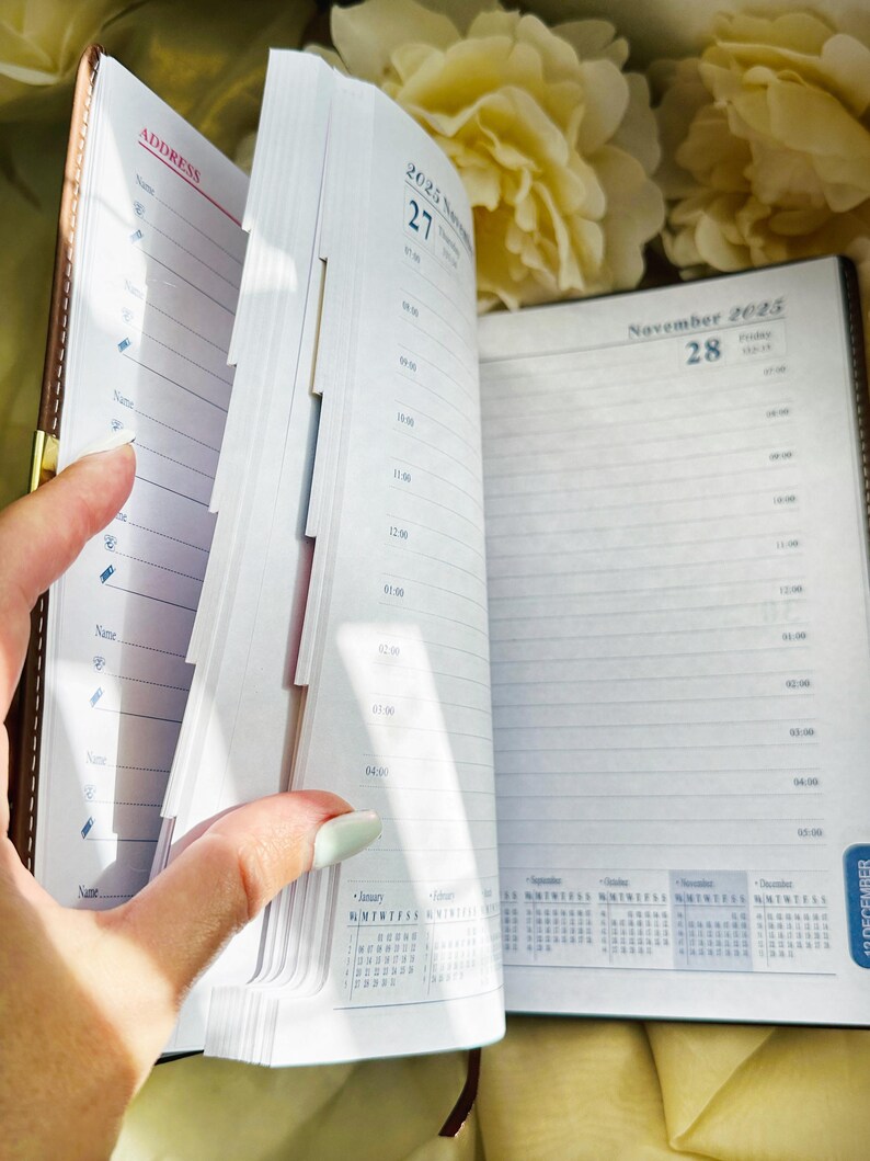 Custom Laser Engraved 2025 Planner: Personalized Faux Leather Notebook ...