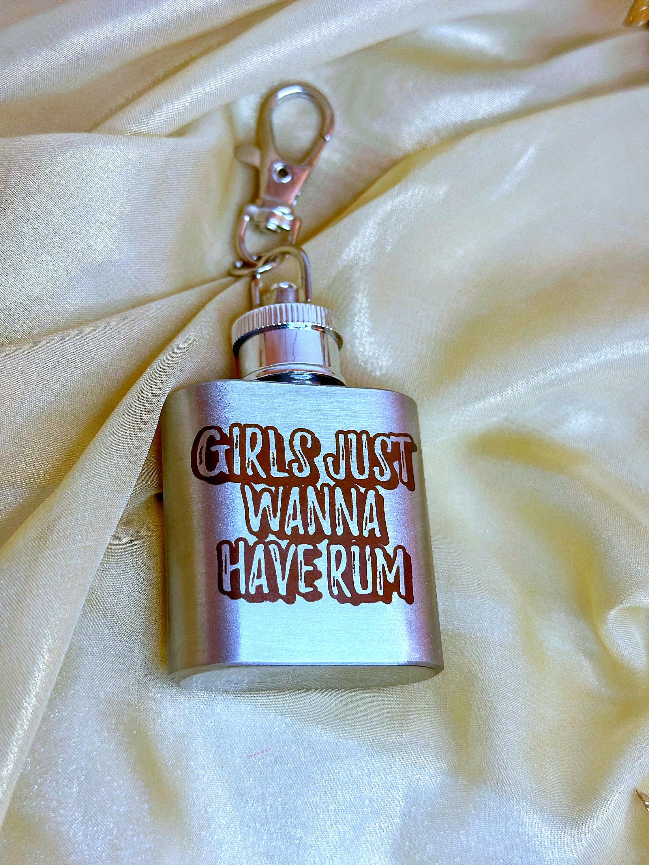 Personalized Mini Flask Keychain: Bachelorette Party Gift, Laser ...