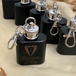 Personalized Mini Flask Keychain With Laser Engraving, Bachelor Party ...