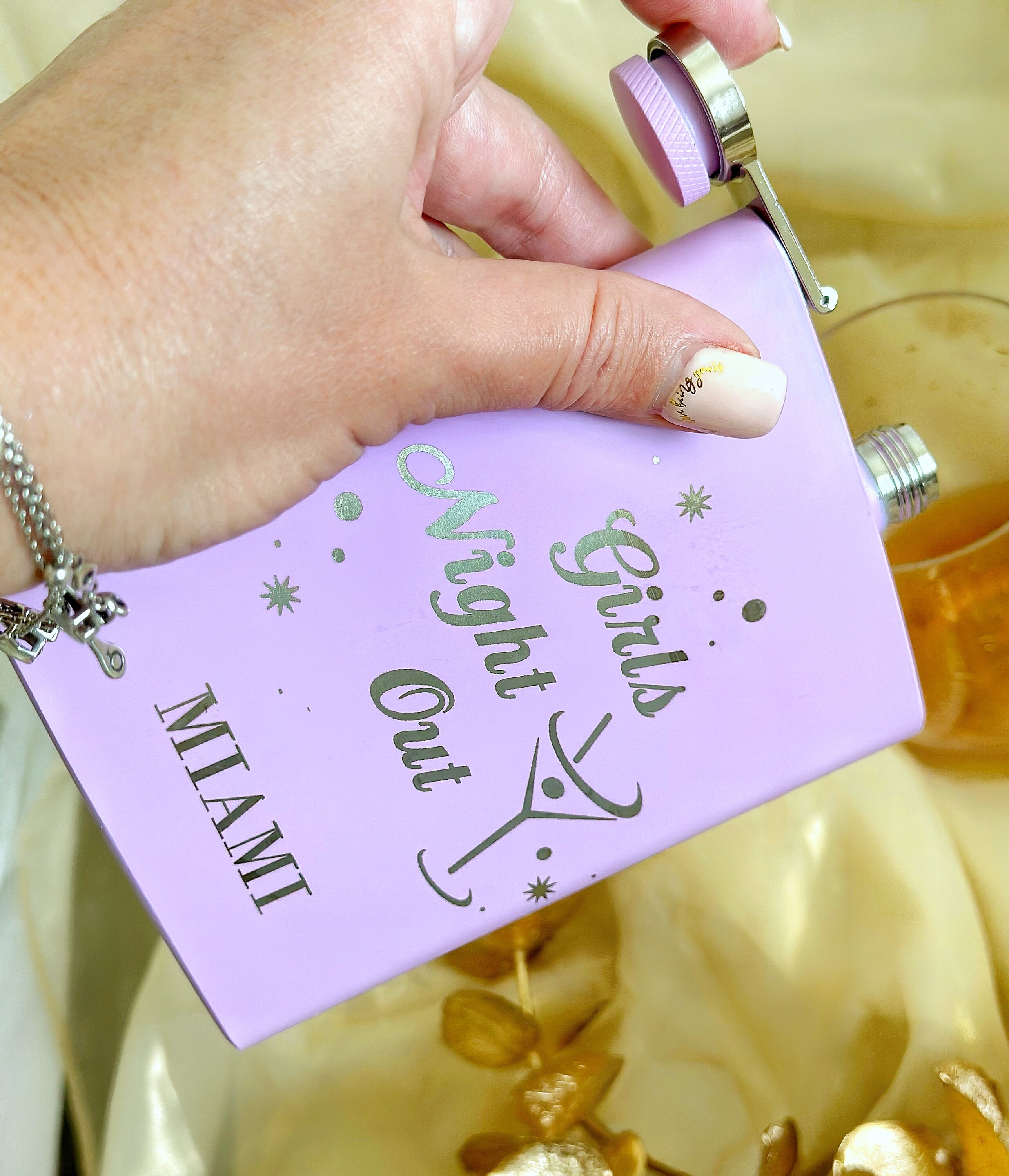 Hip Flask for Girls Night Out,bachelorette Party Gift,pocket Flask for ...