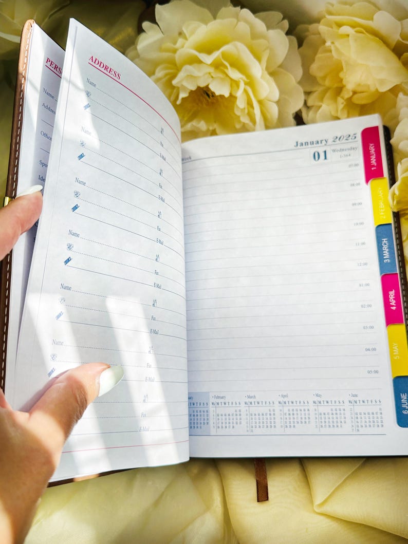 Custom Laser Engraved 2025 Planner: Personalized Faux Leather Notebook ...