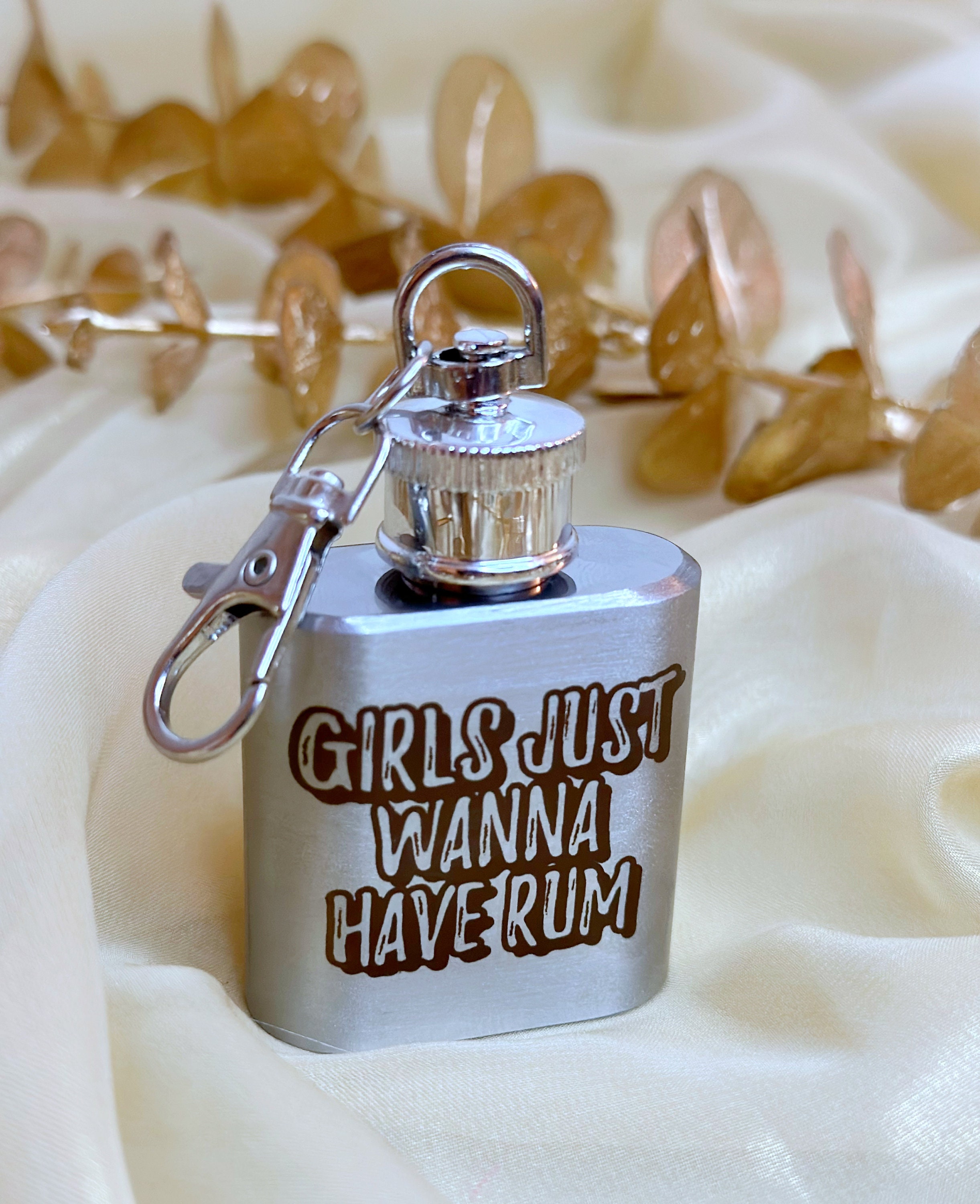 Personalized Mini Flask Keychain: Bachelorette Party Gift, Laser ...