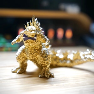 Gold Godzilla Statue - Resin Home Cinema Decor (4x6) - Etsy