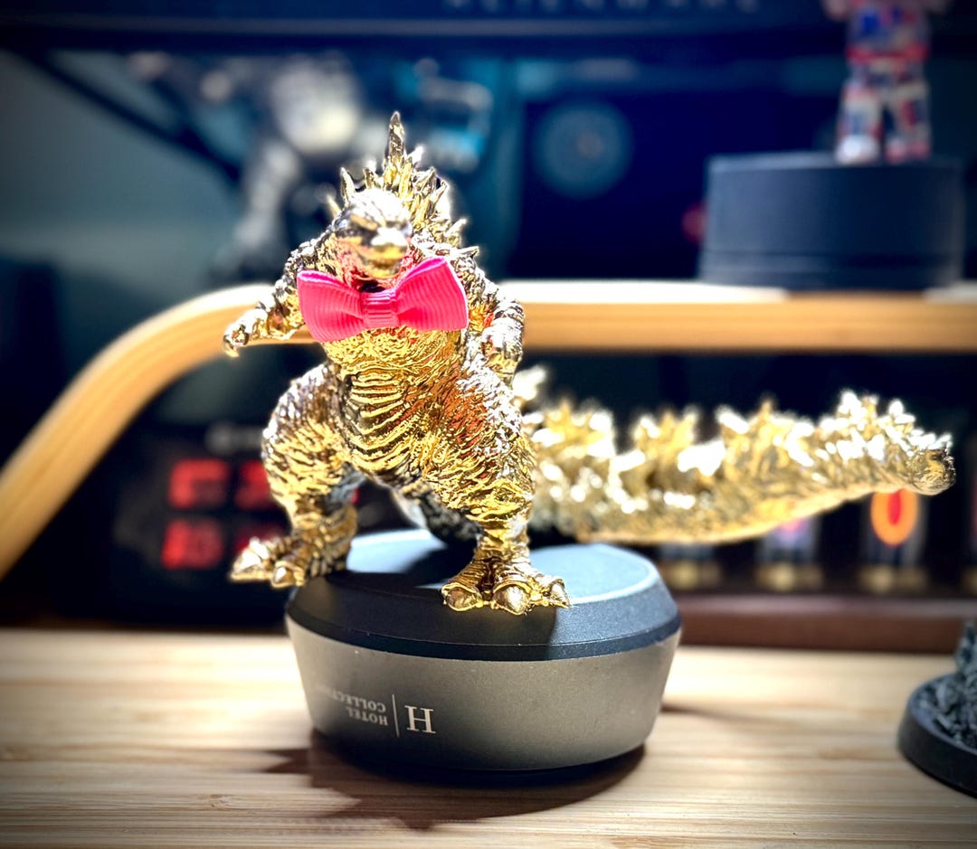 Exclusive Gold Godzilla Statue With Magnetic Bow Ties. - Etsy