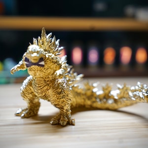 Gold Godzilla Statue - Resin Home Cinema Decor (4x6) - Etsy
