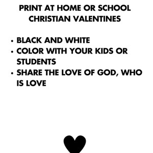 Christian Kids Valentines, Color Valentines for HOMESCHOOL, CLASSROOM ...