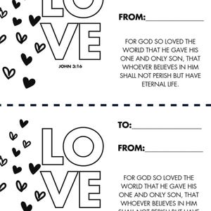 Christian Kids Valentines, Color Valentines for HOMESCHOOL, CLASSROOM ...