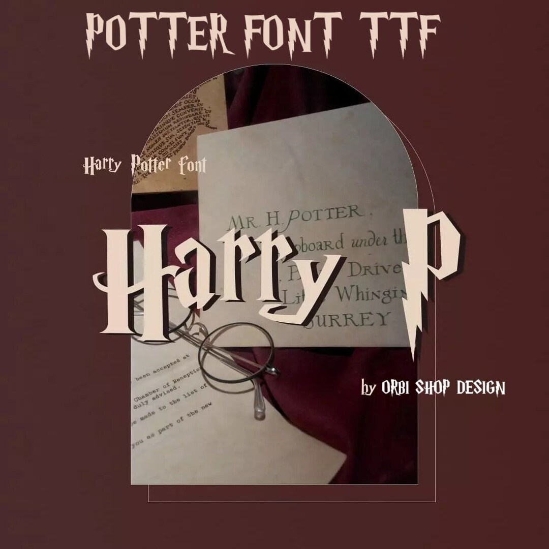 Potter Font TTF, Magical TTF Typeface Collection: Potter Fonts, Wizard ...