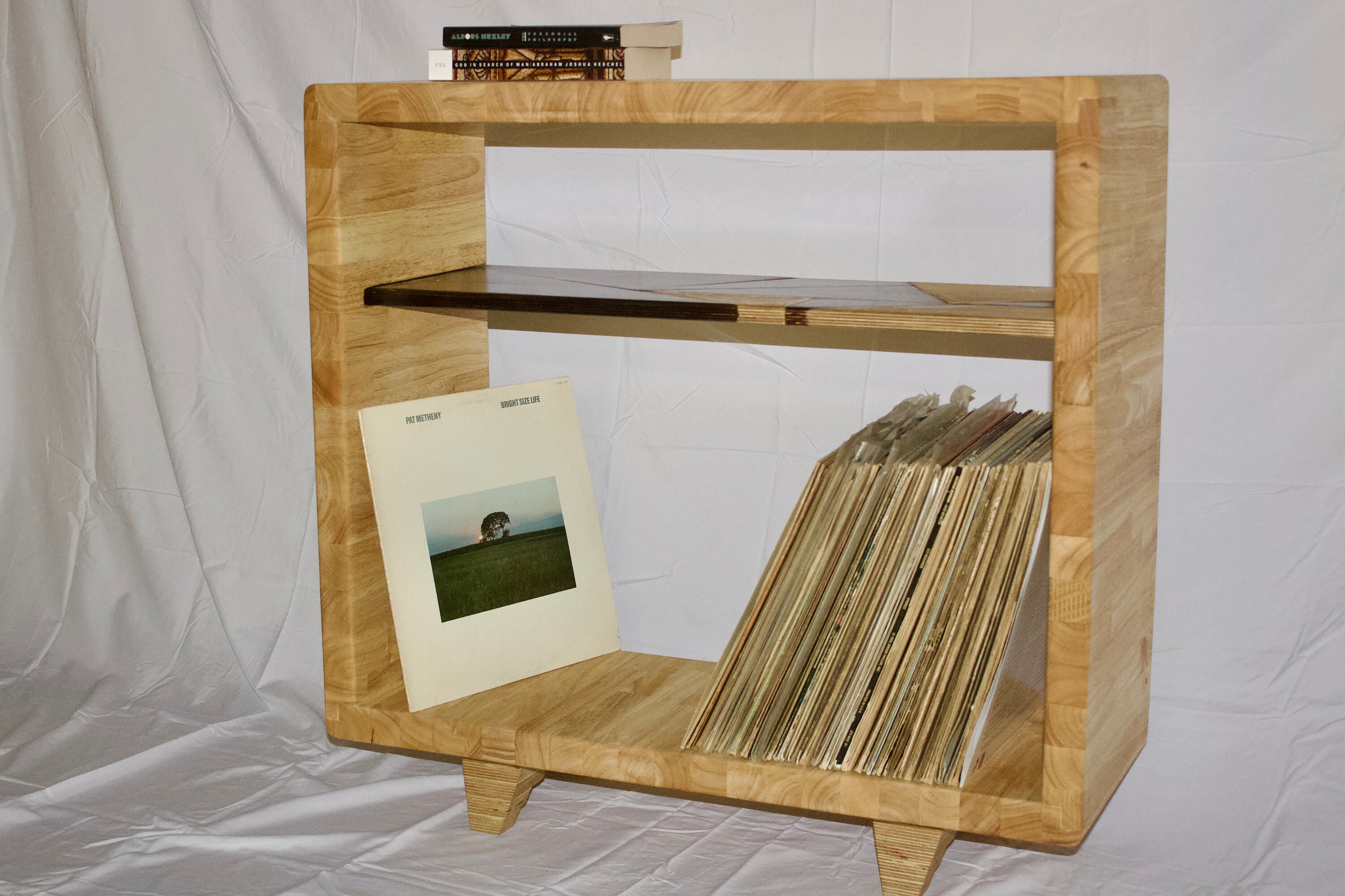 Custom Built Butcher Block Record Cabinet - Etsy