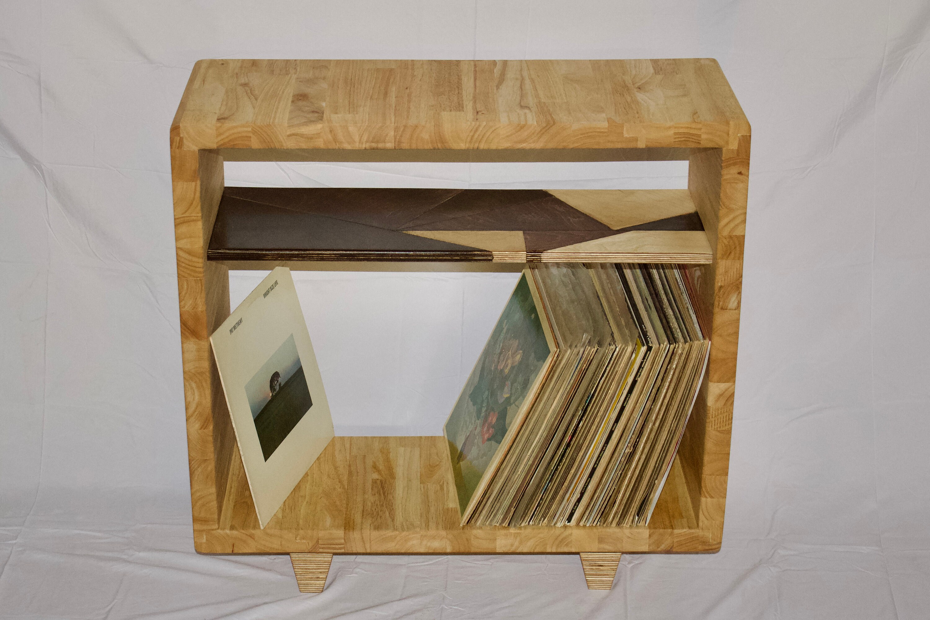 Custom Built Butcher Block Record Cabinet - Etsy