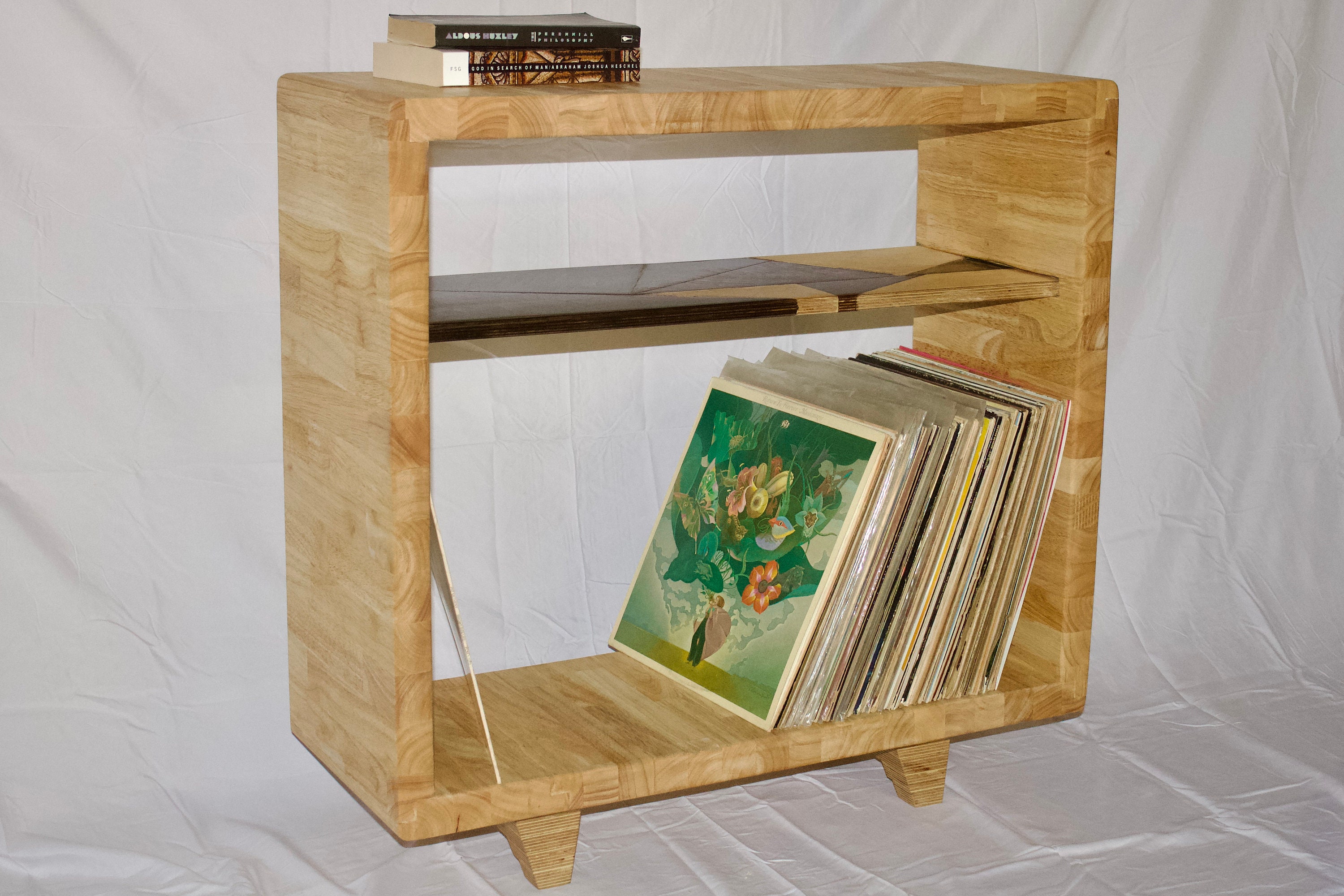 Custom Built Butcher Block Record Cabinet - Etsy