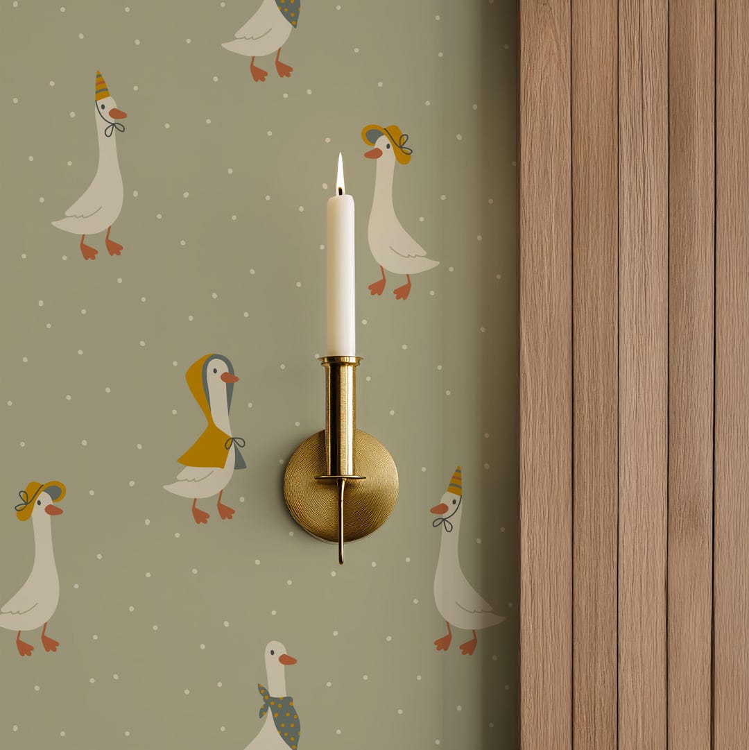 Silly Goose Peel and Stick Wallpaper: Whimsical Gender Neutral Nursery ...