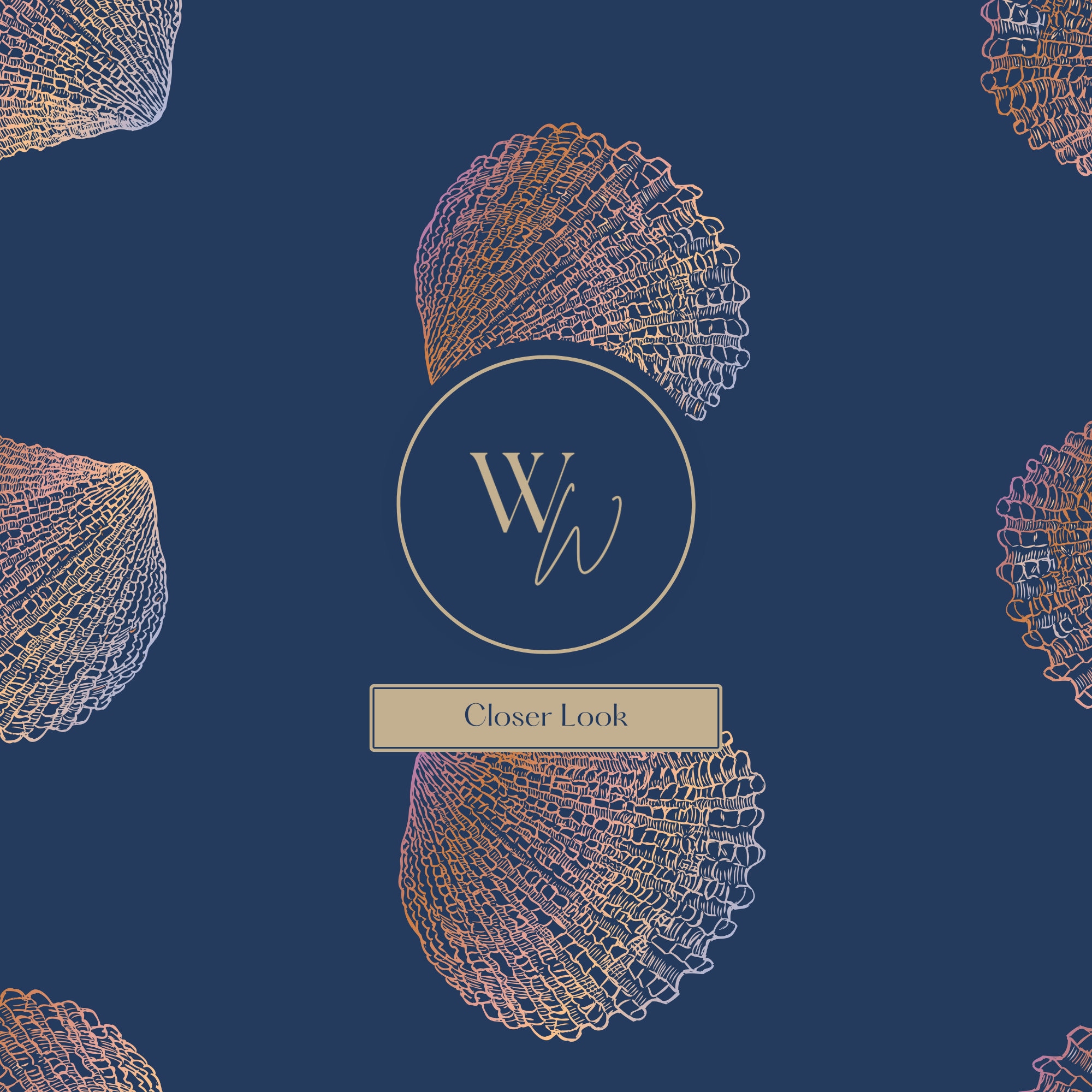 Elegant Ocean Blue Seashell Wallpaper Minimalist Marine Peel and Stick ...