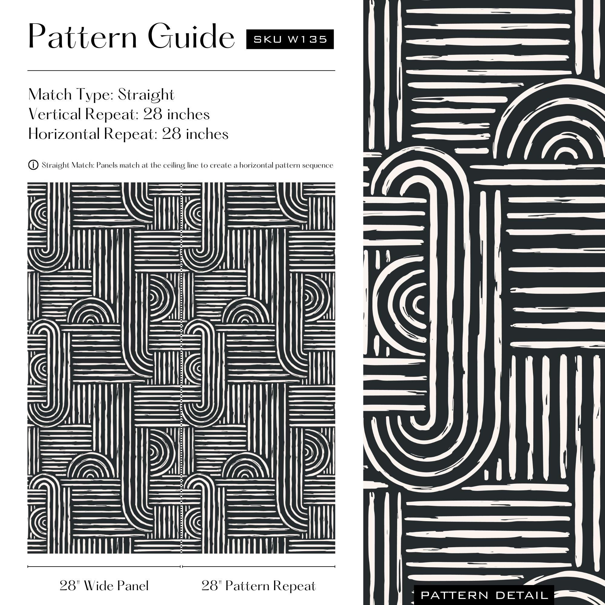 Modern Boho Irregular Lines Wallpaper | Abstract Striped Peel Stick ...