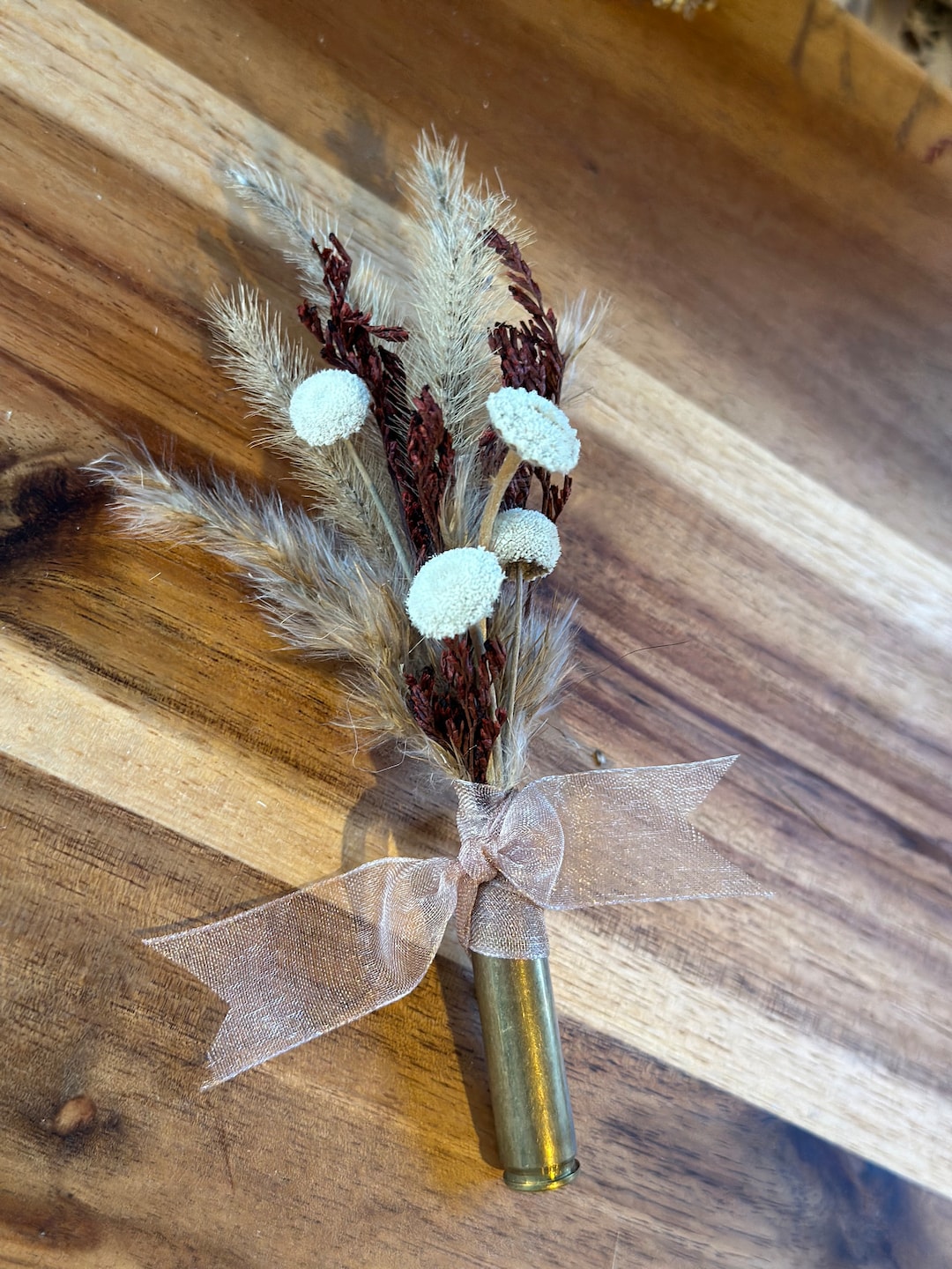 Rustic Dark Tone Bullet Boutonniere - Etsy