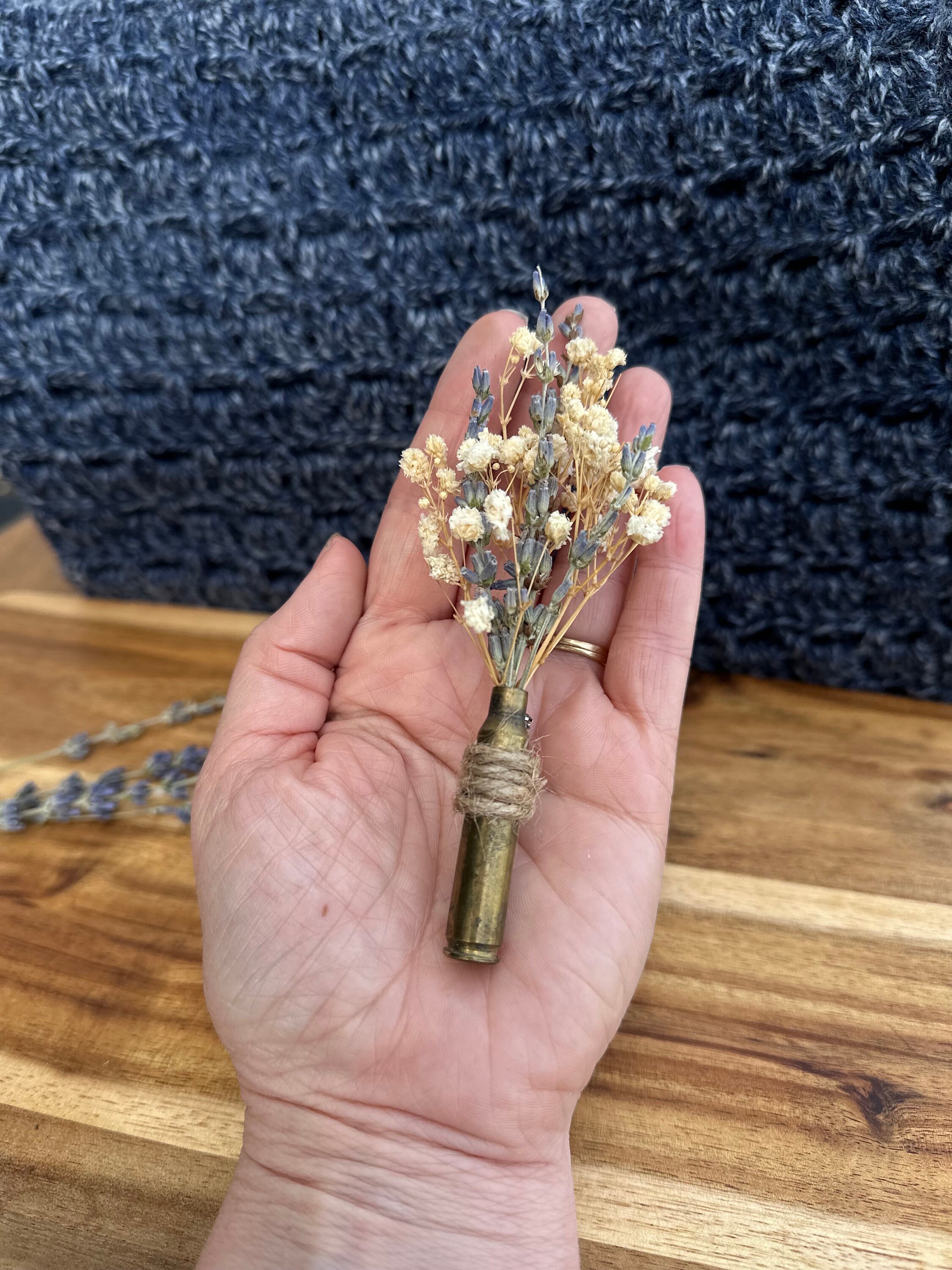 Lavender and Cream Baby Breath Bullet Boutonniere, Prom or Wedding ...
